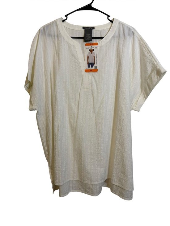 Matty M | Tops | Matty M Womens Popover Blouse In Ivory Xxl Nwt | Poshmark